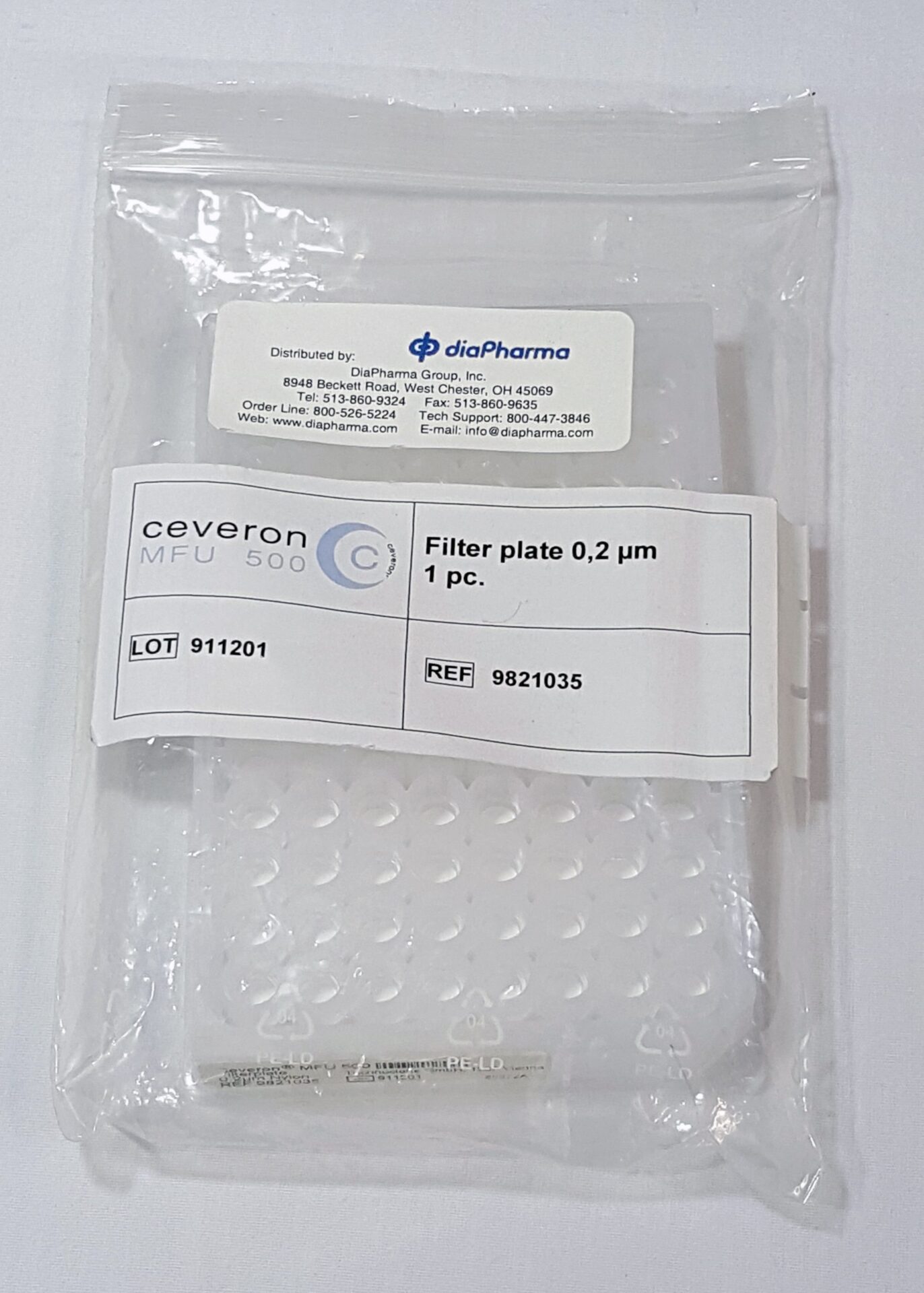 Ceveron® MFU 500 Filter Plate - DiaPharma