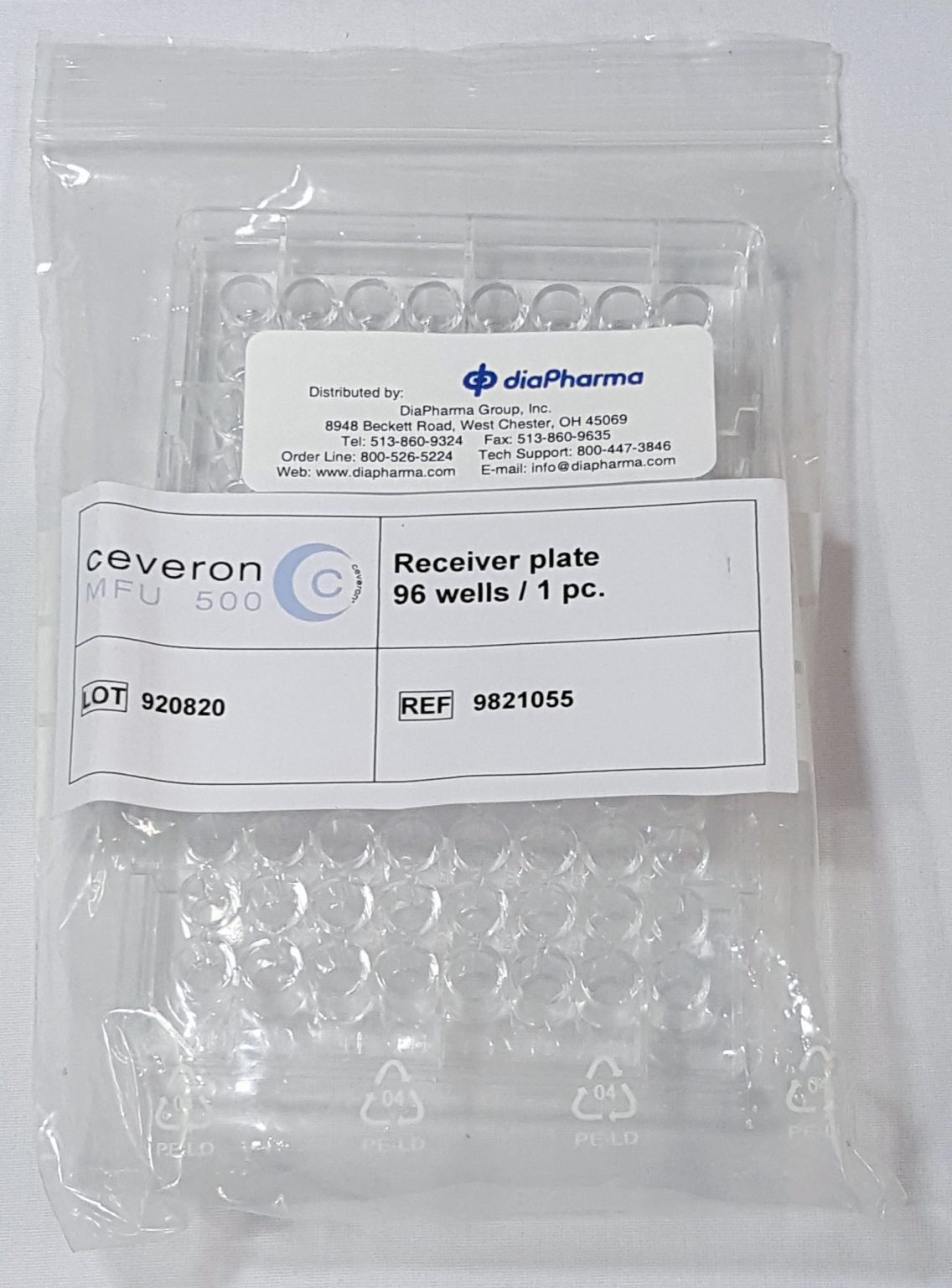 Ceveron® MFU 500 Receiver Plate - DiaPharma